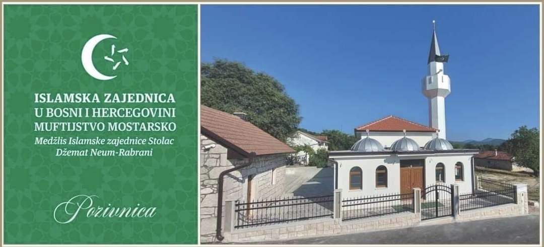 U subotu svečano otvorenje Tucakovića džamije u Rabranima kod Neuma ...